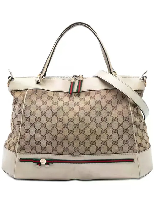 Gucci Gg Canvas Web Mayfair Satchel
