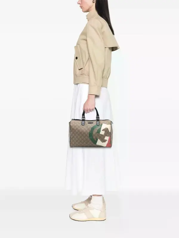 Gucci Gg Supreme Italian Flag Joy Boston Bag