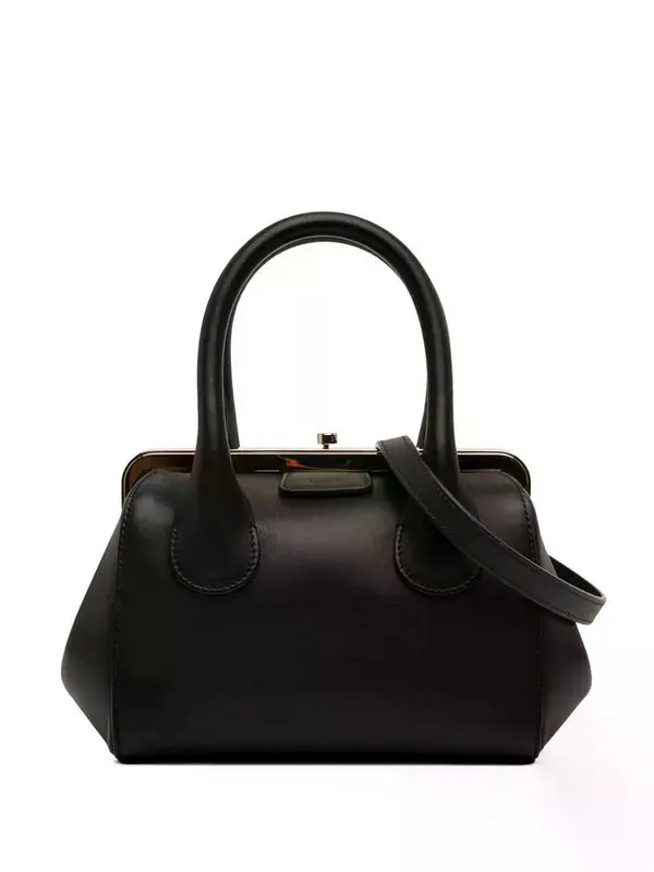 Chloé Small Calfskin Joyce Frame Bag Satchel - Black