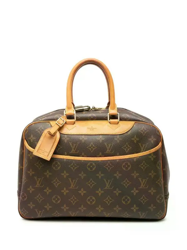 LOUIS VUITTON Monogram Deauville Handbag - Brown