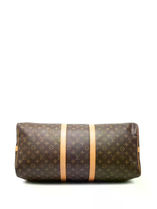 LOUIS VUITTON Monogram Keepall Bandouliere 55 Travel Bag