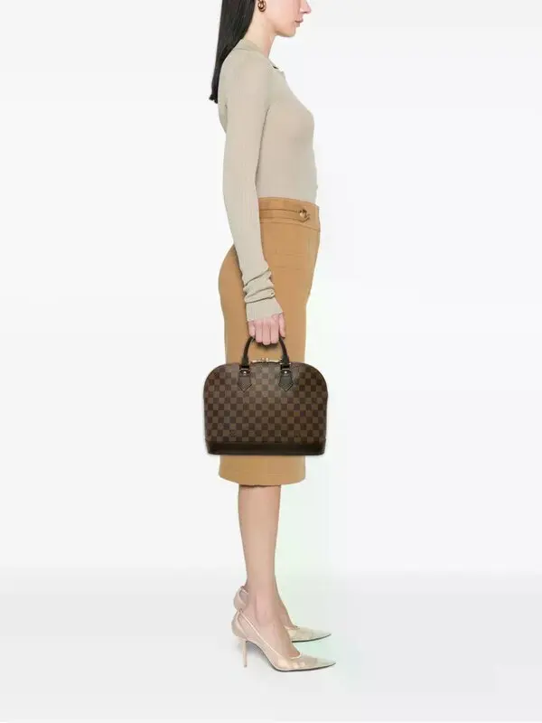 LOUIS VUITTON Damier Ebene Alma Pm Handbag