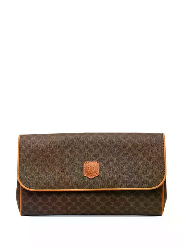 Celine Macadam Coated Canvas Clutch Bag