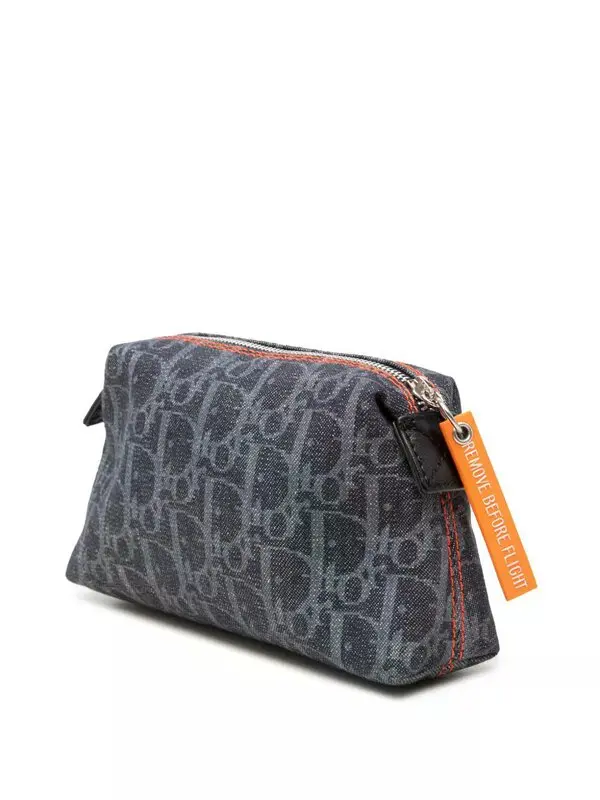 Dior Oblique Denim Flight Cosmetic Pouch