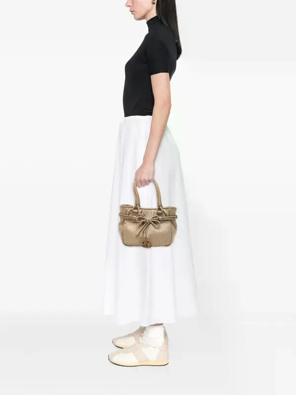 Dior Diorissimo Trotter Canvas Bow Tote Bag