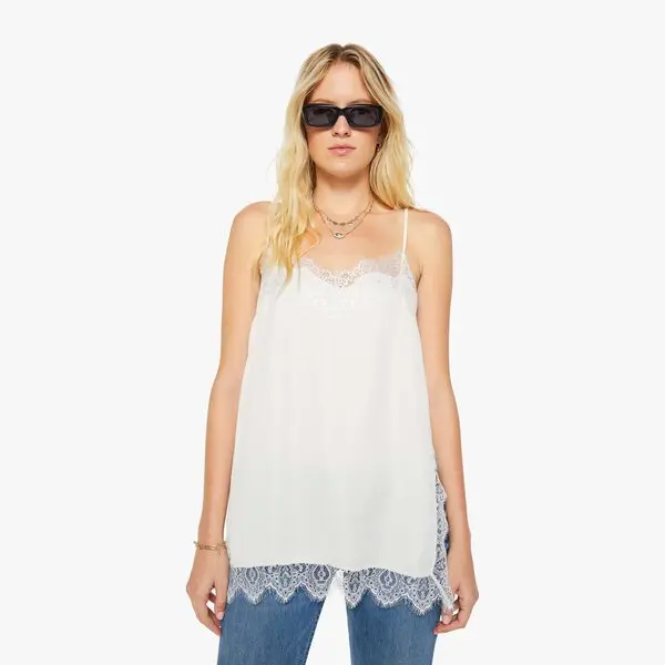 MOTHER The Sweettalker Lace Trim Slip Top
