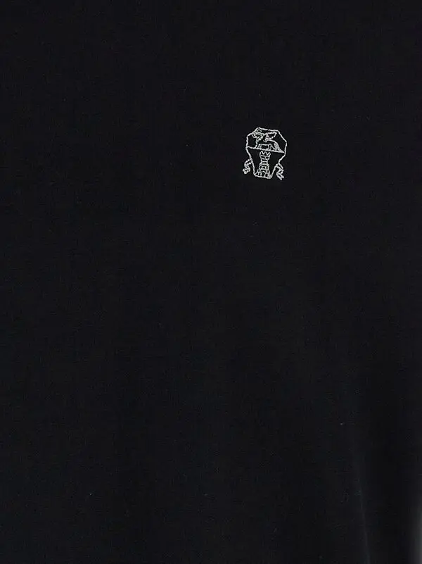 Brunello Cucinelli Logo Embroidered Layered T-shirt
