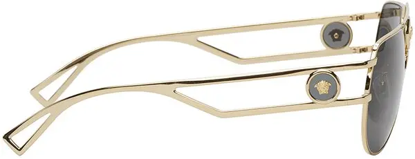 Versace Gold Tone Pilot Sunglasses