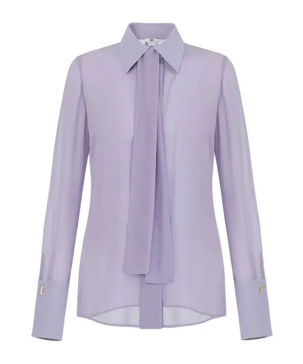 Elisabetta Franchi Crepe Bow-tie Cuff Detail Shirt