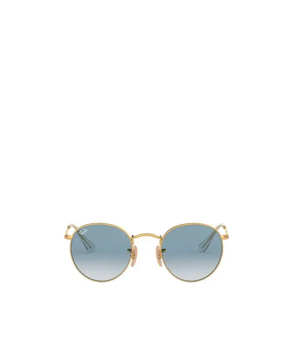 Ray-ban Round Frame Sunglasses With Colored Lenses - Blue