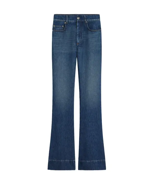 Sportmax Logo Patch Flared Jeans