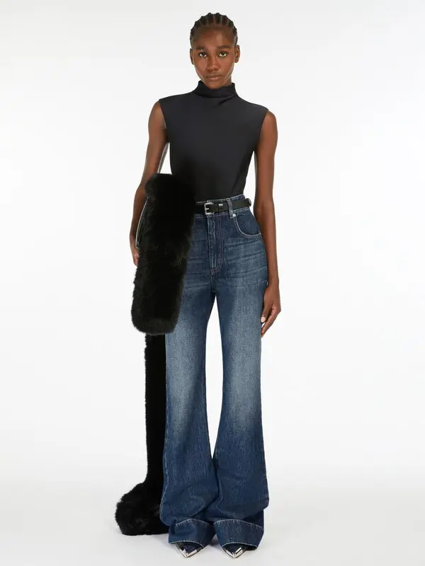 Sportmax Logo Patch Flared Jeans
