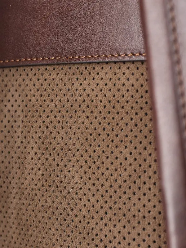 Brunello Cucinelli Leather Trimmed Backpack