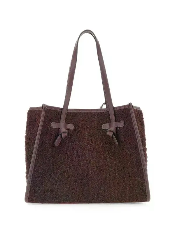 MARCELLA CLUB Bouclé-effect Tote Bag - Brown