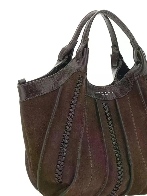 GIANNI CHIARINI Dua Woven Leather Tote Bag - Brown
