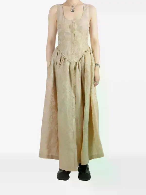 UMA WANG Jacquard Woven Corset Style Dress