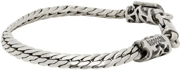 Emanuele Bicocchi Silver Herringbone Chain Bracelet