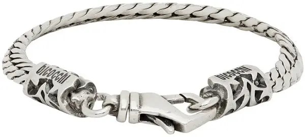 Emanuele Bicocchi Silver Herringbone Chain Bracelet