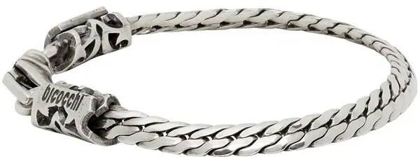 Emanuele Bicocchi Silver Herringbone Chain Bracelet