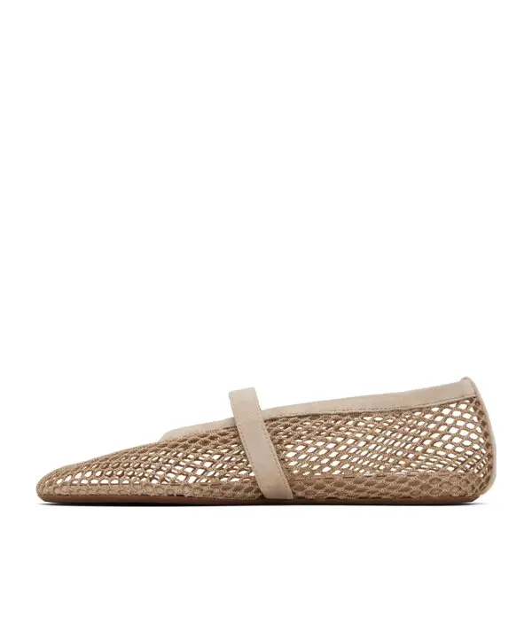 Alaïa Ballet Flats In Fishnet