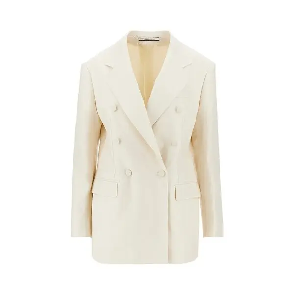 Tagliatore Double-breasted Linen Twill Blazer