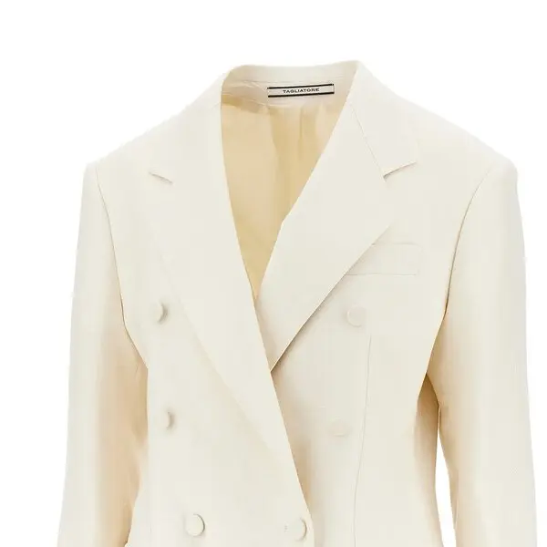Tagliatore Double-breasted Linen Twill Blazer