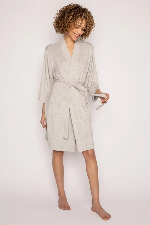 PJ Salvage Jammie Essentials Heather Grey Robe