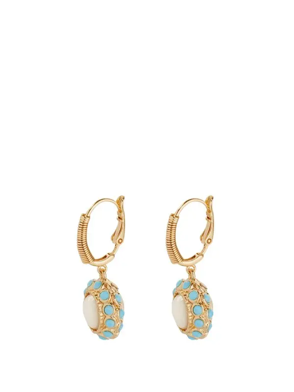 Gas Bijoux Orecchini I Con Pietre Blu "tao Splash - Metallic