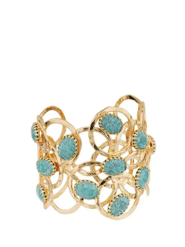 Gas Bijoux Olympie Cabochon Gold-plated Bracelet - Metallic