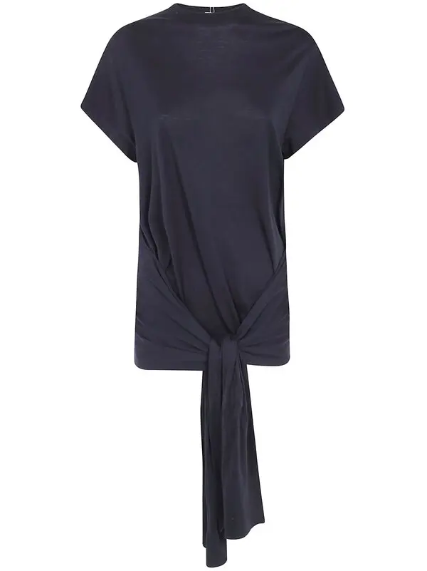 TOTEME Tie Waist Long Sleeve Top - Black