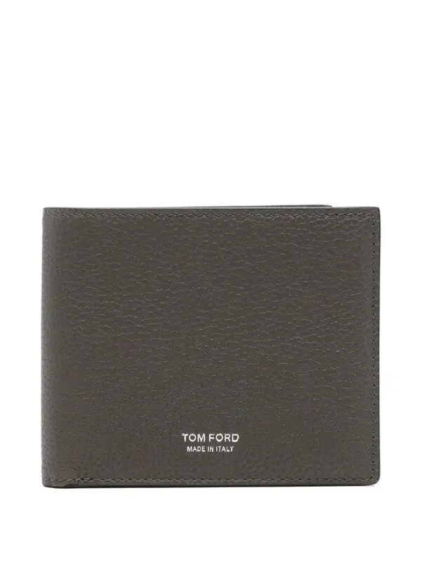 TOM FORD Portafoglio Bifold In Pelle - Gray