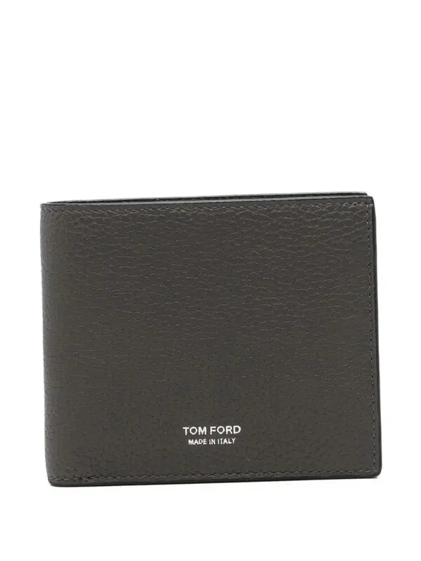 TOM FORD Portafoglio Bifold In Pelle "t Line Classic - Gray