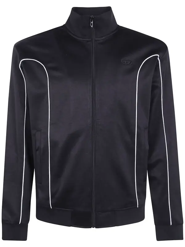 DIESEL® S-locking-do" Full Zip Sweater - Black