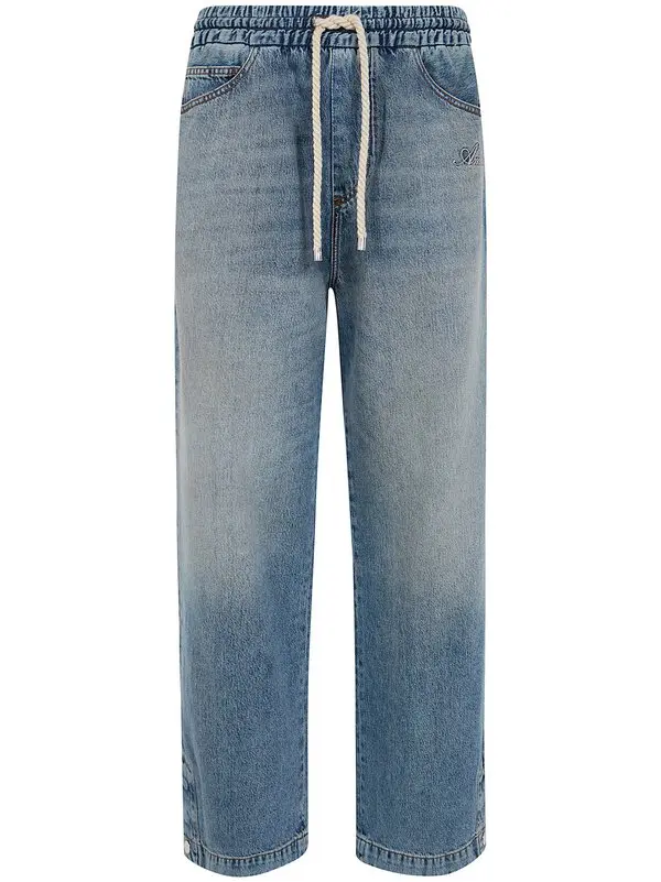 Amiri Drawstring Baggy Jeans - Blue