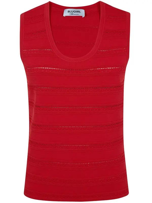 BLUGIRL Viscose V-neck Top With Adjustable Straps