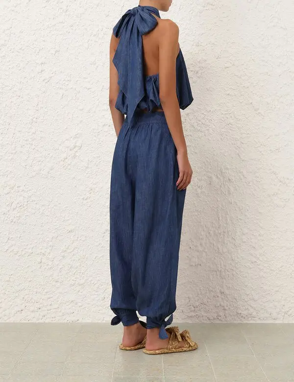 Zimmermann Sundance Denim Harem Pant - Multi