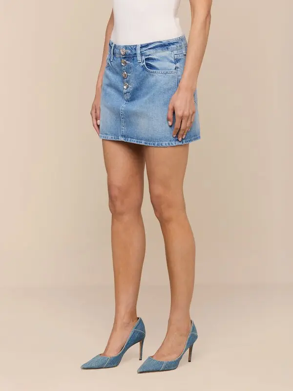 L'Agence Solene Denim Mini Skirt