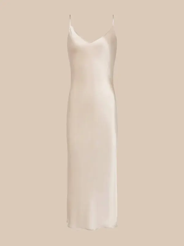 L'Agence Seridie Silk Slip Dress - Champagne