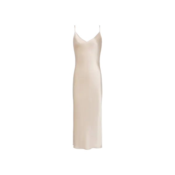L'Agence Seridie Silk Slip Dress - Champagne