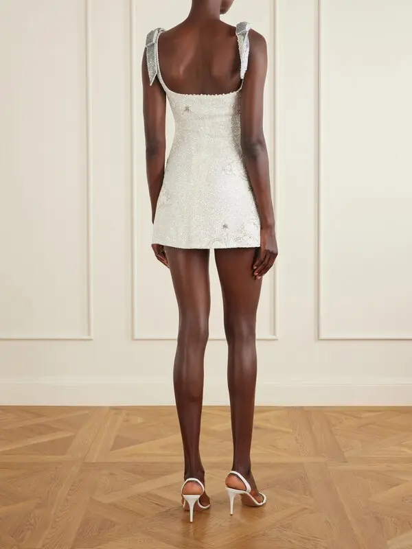 CLIO PEPPIATT Cupid Embellished Tulle Mini Dress