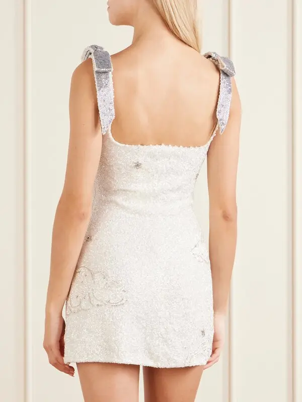 CLIO PEPPIATT Cupid Embellished Tulle Mini Dress