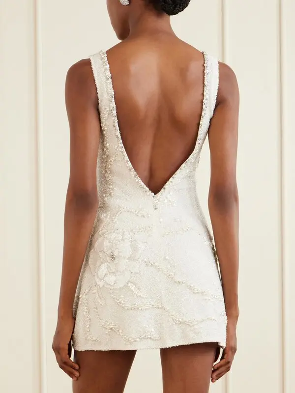 CLIO PEPPIATT Embellished Tulle Mini Dress