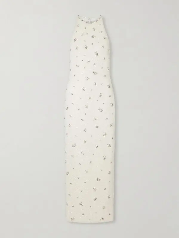 CLIO PEPPIATT Embellished Tulle Gown - Neutrals