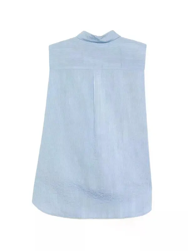 JNBY Sleeveless Pinstriped Shirt - Blue