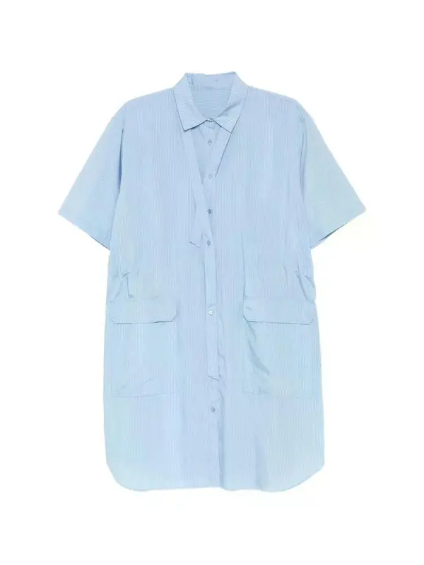 JNBY Crinkle-effect Striped Shirt Dress