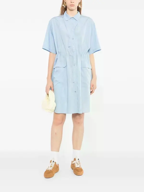 JNBY Crinkle-effect Striped Shirt Dress