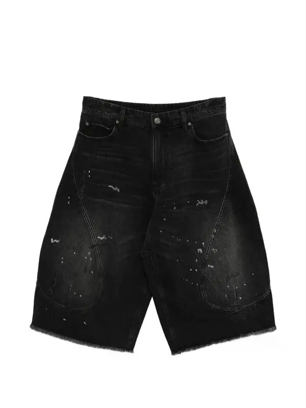 CROQUIS Paint Splatter Denim Shorts