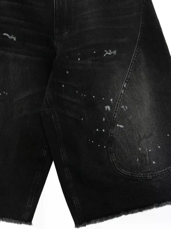 CROQUIS Paint Splatter Denim Shorts