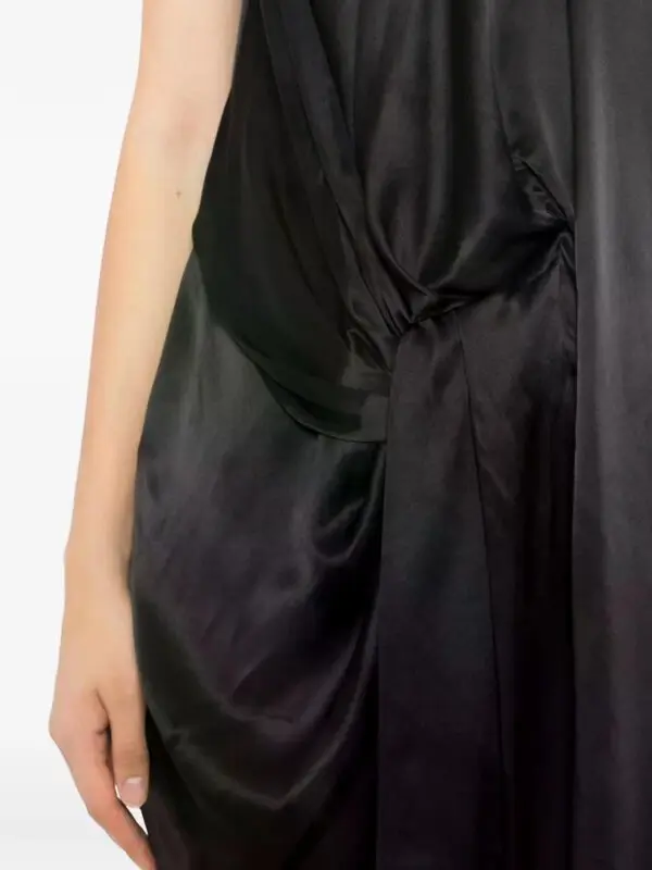 JNBY Twisted Matte-silk Dress - Black