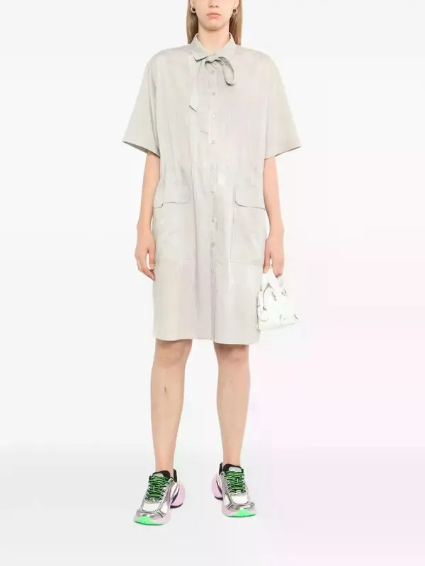 JNBY Crinkled Pinstripe Shirt Dress
